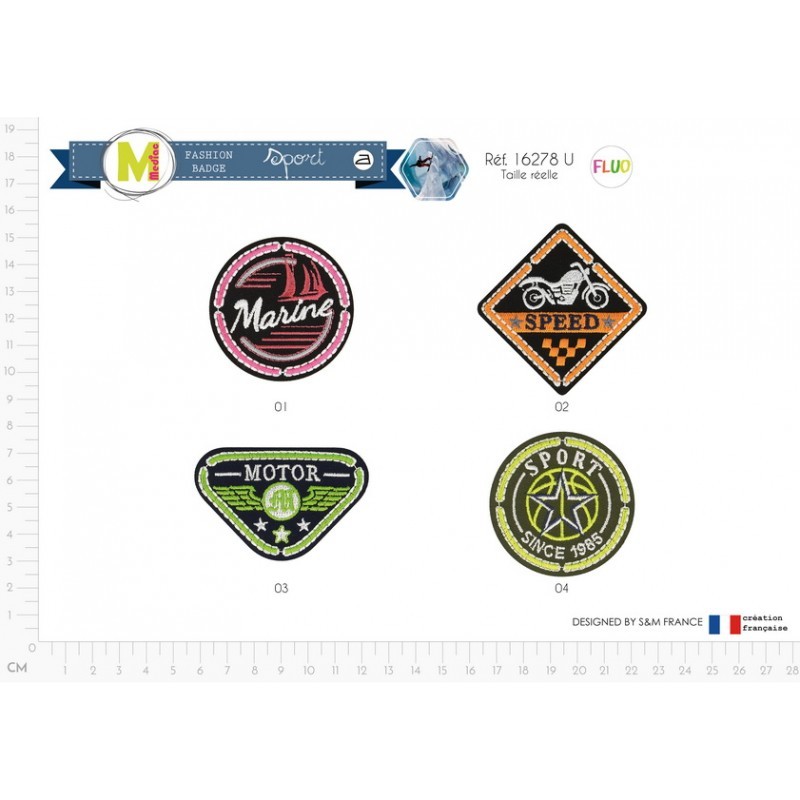 Écusson blason sport marine