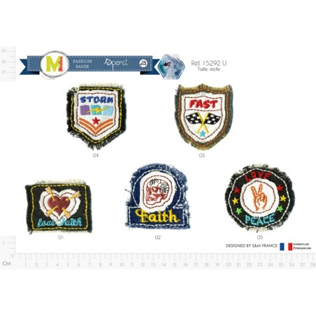 Écusson Motifs effet jean Storm